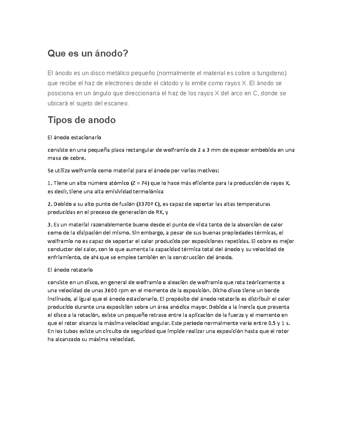 Anodo - Que es un ánodo? El ánodo es un disco metálico pequeño ...