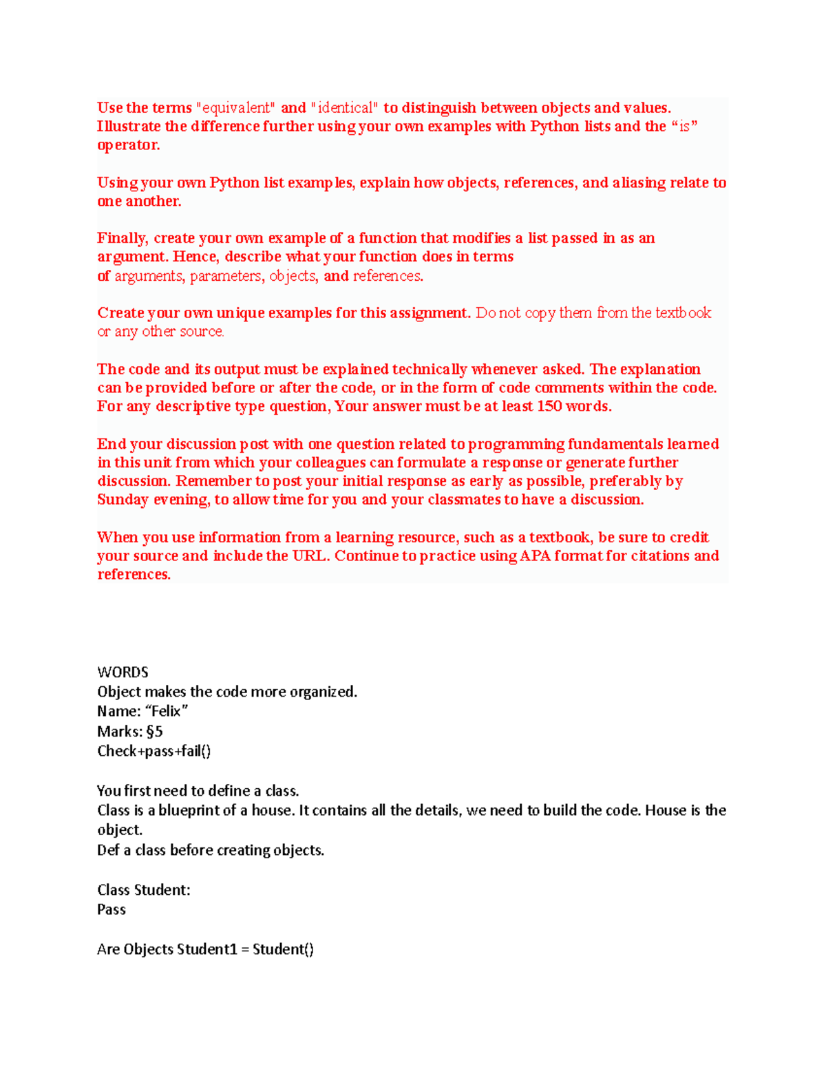 Discussion Unit 6 Programming - CS 1102 - UoPeople - Studocu