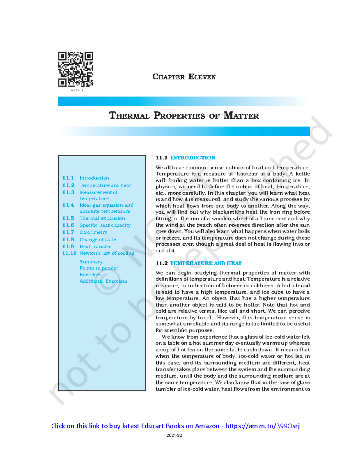 11. Thermal Properties of Matter - CHAPTER ELEVEN THERMAL PROPERTIES OF ...