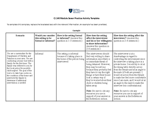 CJ 140 Module Six Assignment Template - An example has been provided ...