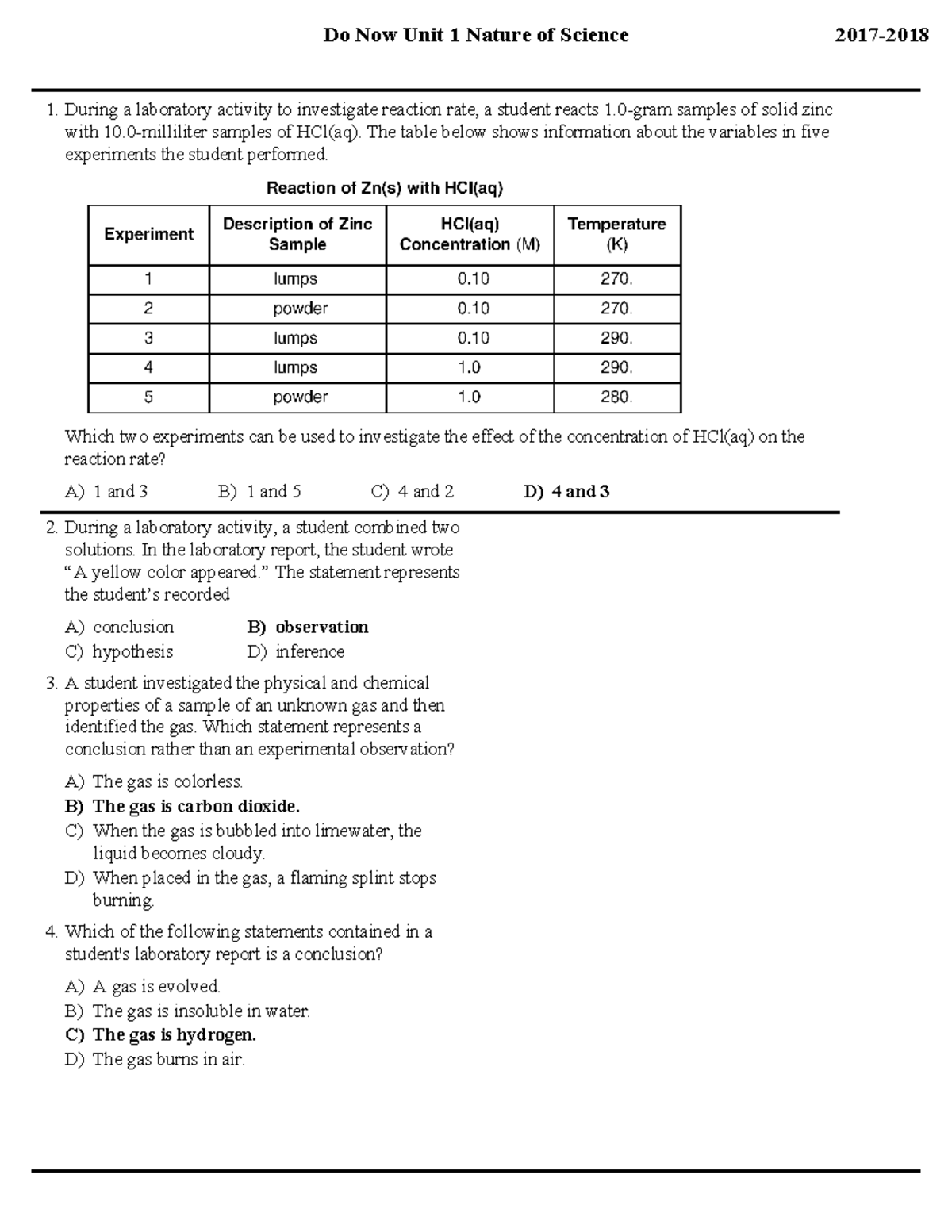 Do now unit 1 nature of science 1503429675177 tc - Do Now Unit 1 Nature ...