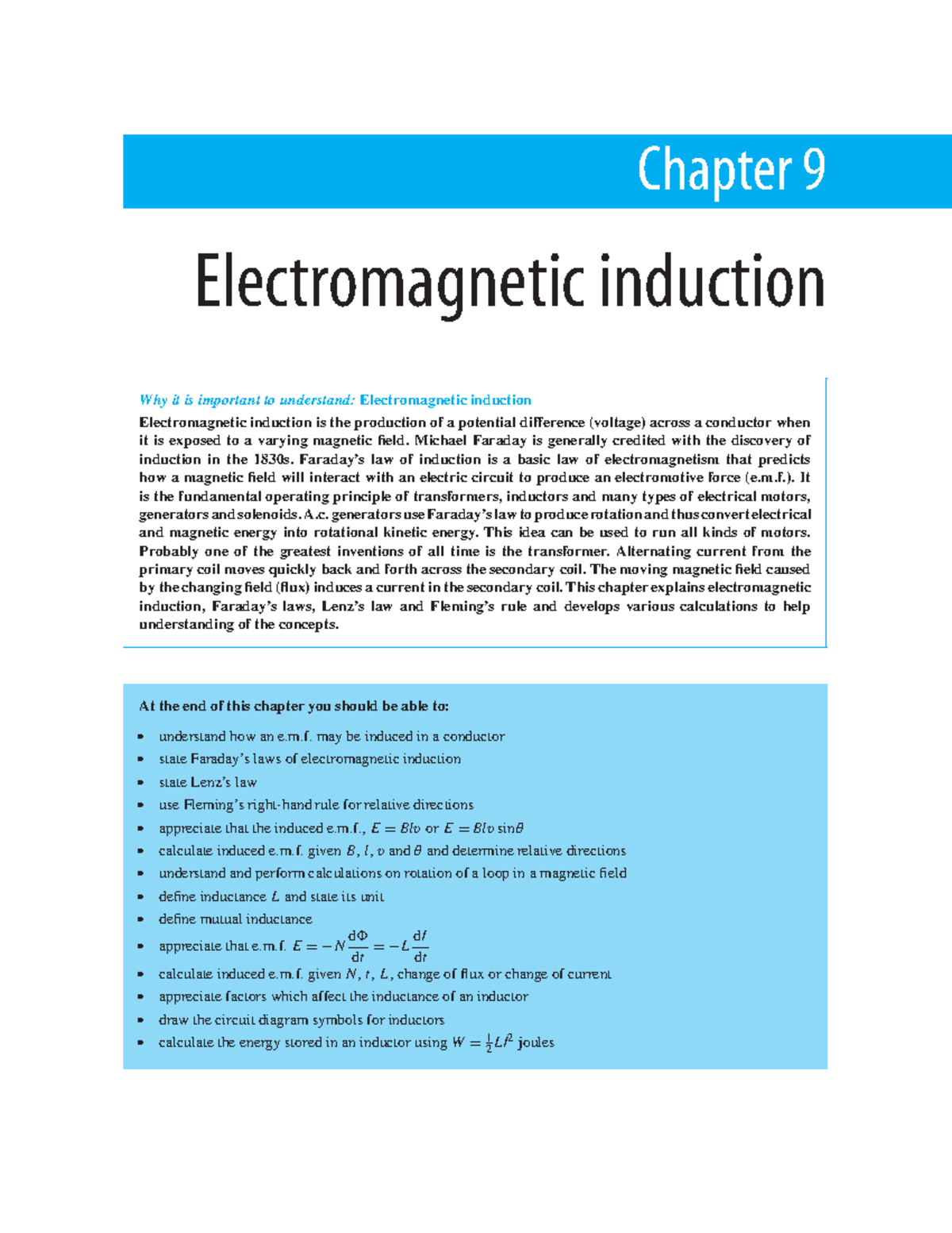 Electrical circuit p8 - Chapter 9 Electromagnetic induction Why it is ...