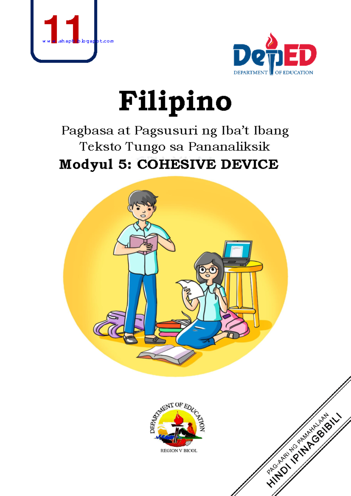 Pagbasa at Pagsusuri 5 - modules - Filipino Modyul 5: COHESIVE DEVICE ...