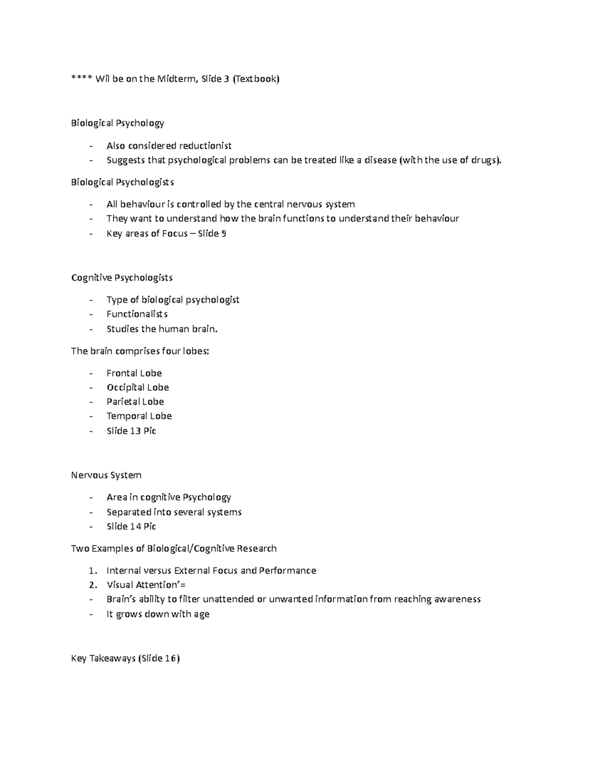 Chapter 2 Notes - **** Wil be on the Midterm, Slide 3 (Textbook ...