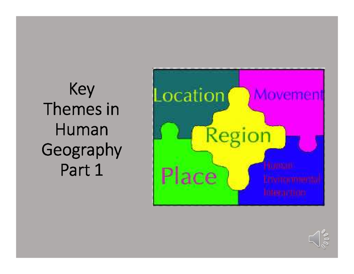 Lecture 02 Key Themes In Human Geography Part 1 2021 Key Themes In