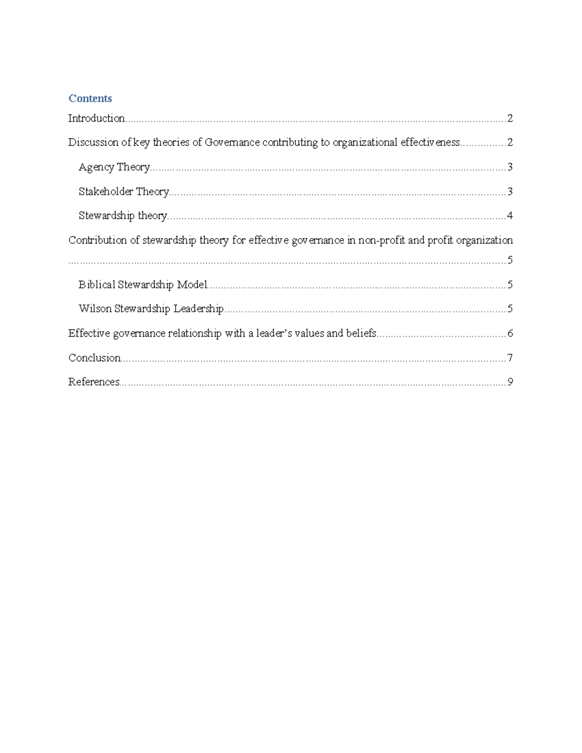 Steward Leadership - Contents - Studocu