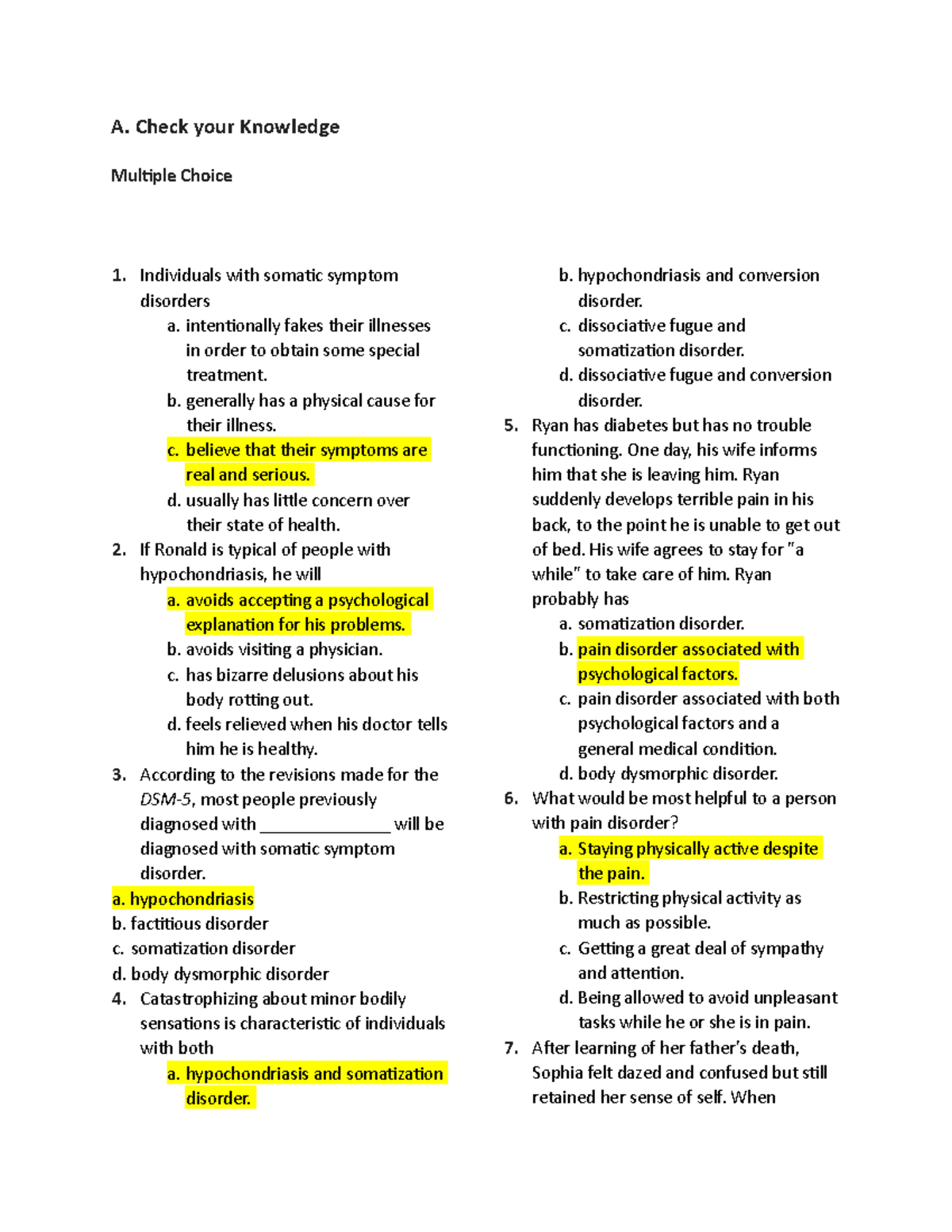 Abpsy-7DID- Activity - Cognitive psychology practice test that you can ...