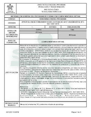 2 sesion - buenas practicas - Ntc iso 14001 - Studocu