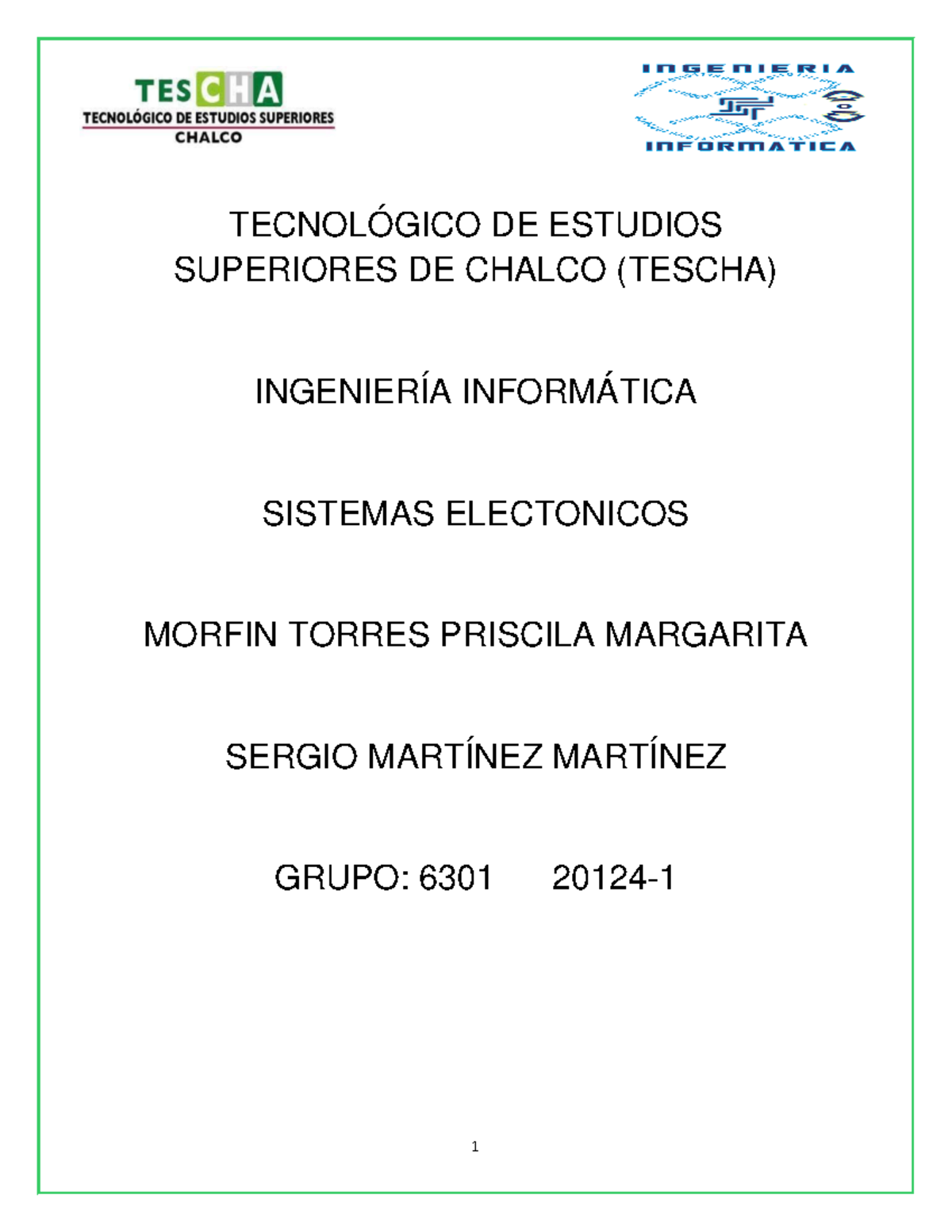 Corriente Electrica Y Voltaje - TECNOLÓGICO DE ESTUDIOS SUPERIORES DE ...