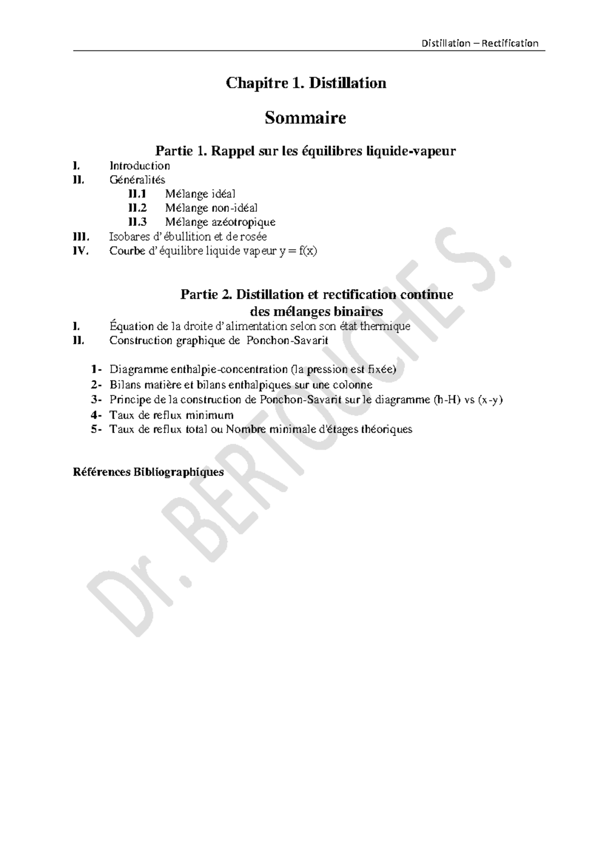Distillation Rectification etudiants 2023-2024 - Distillation ...