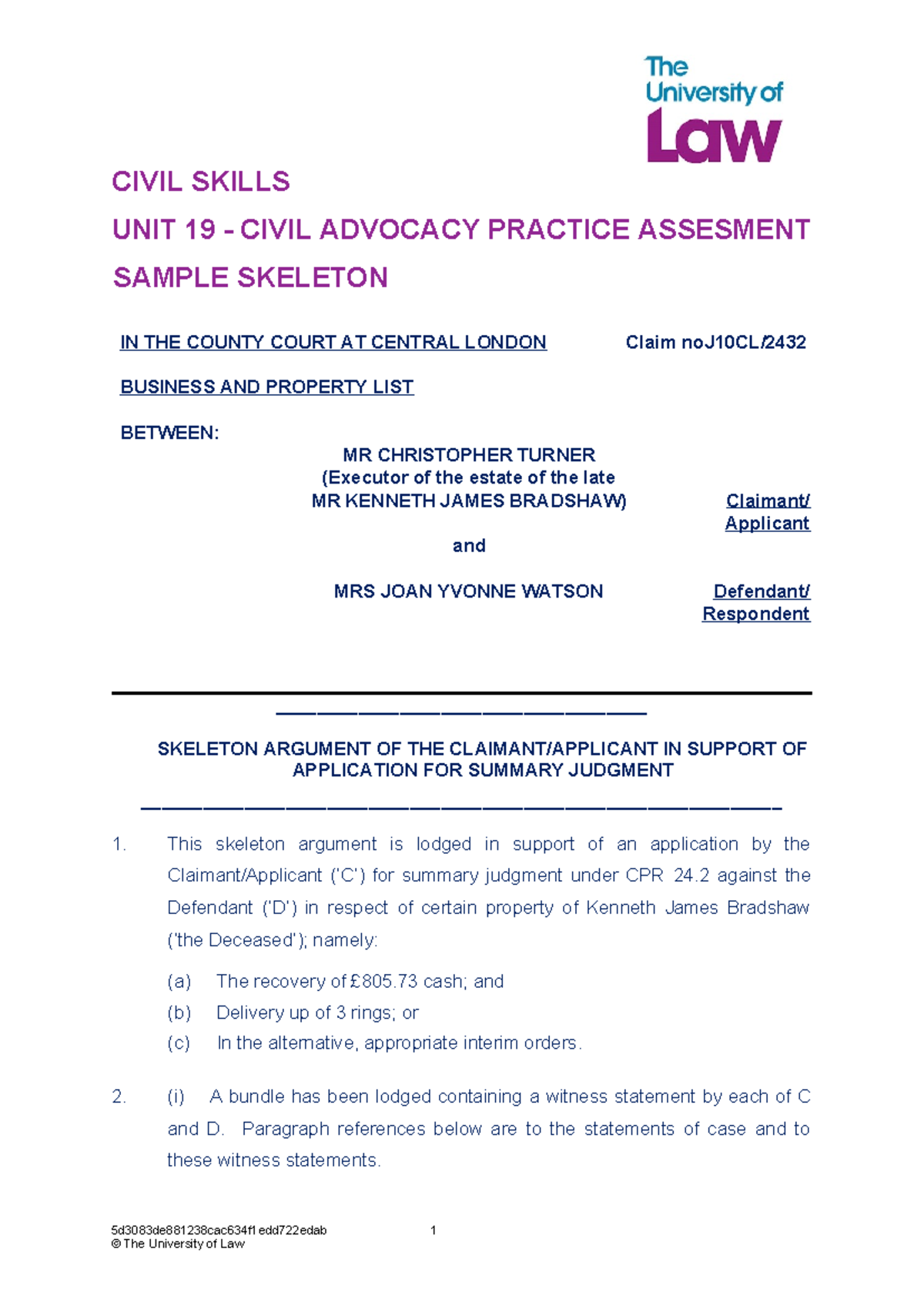 2324 skill civ unit19 ce02 practice assessment sample skeleton - CIVIL ...