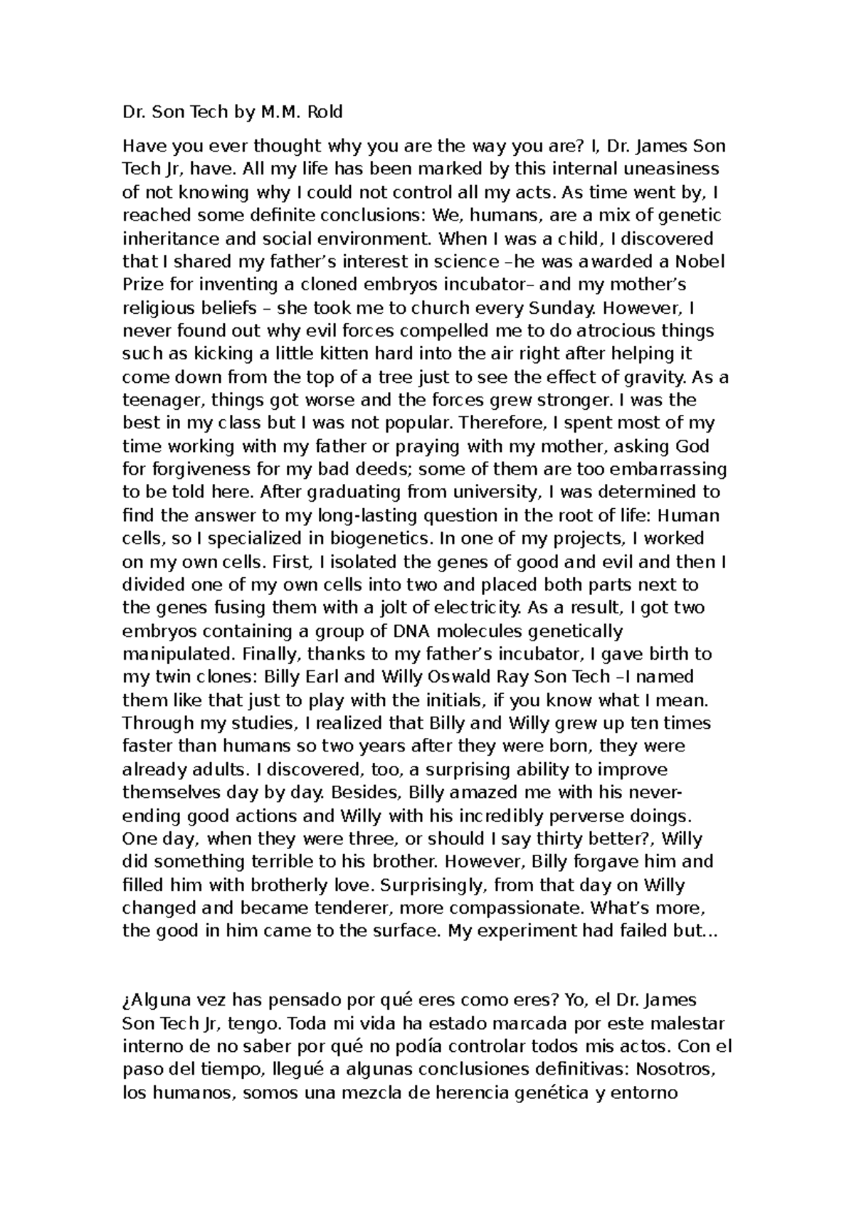 Traduccion de Dr Son tech y The Giant - Dr. Son Tech by M. Rold Have you ever thought why you ...