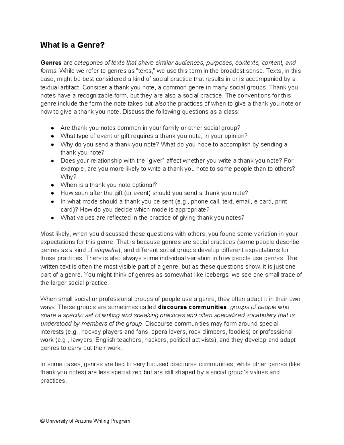 1 What is a Genre - What is a Genre? Genres are categories of texts ...