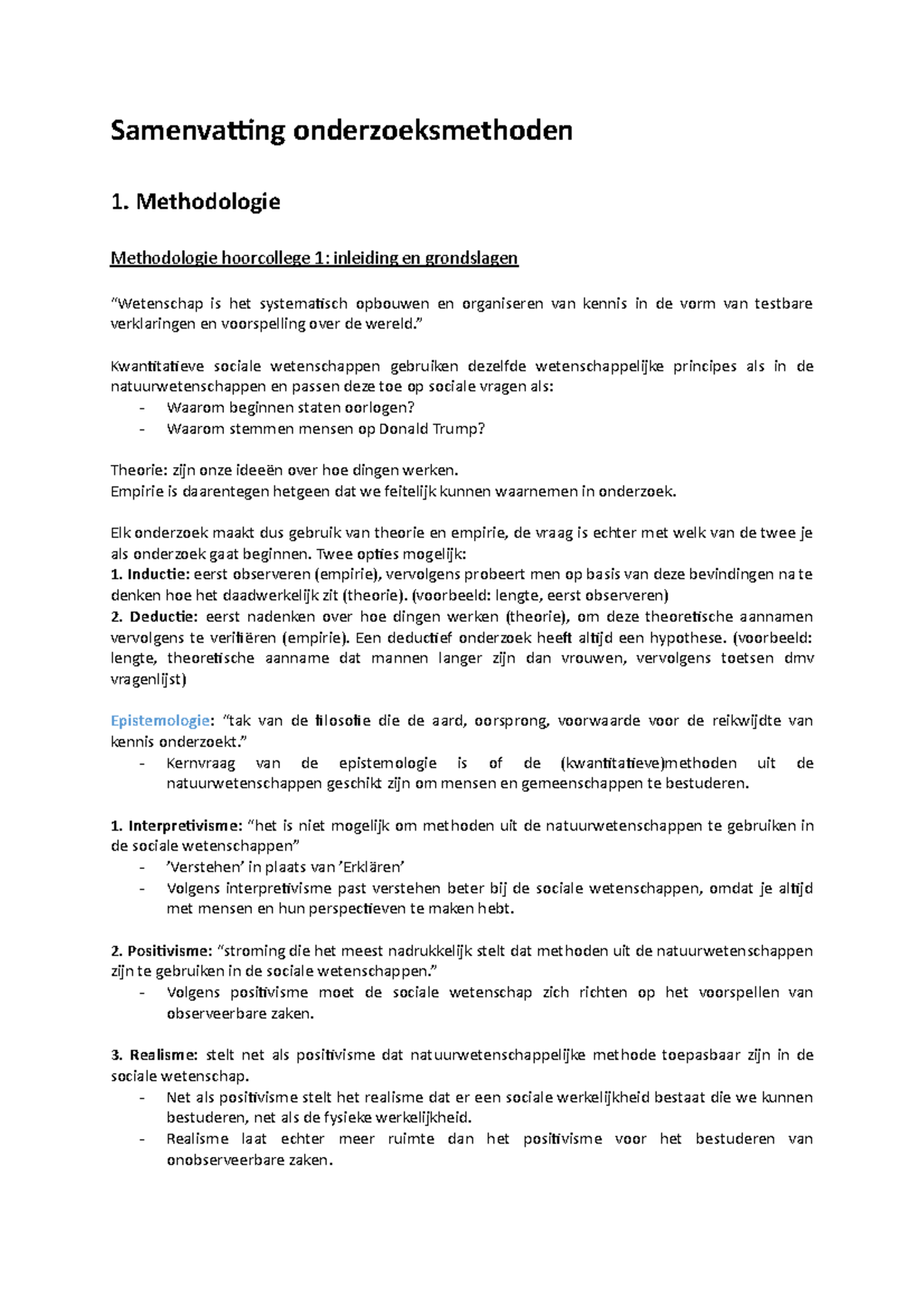 Samenvatting-onderzoeksmethoden - Samenvatting onderzoeksmethoden 1 ...