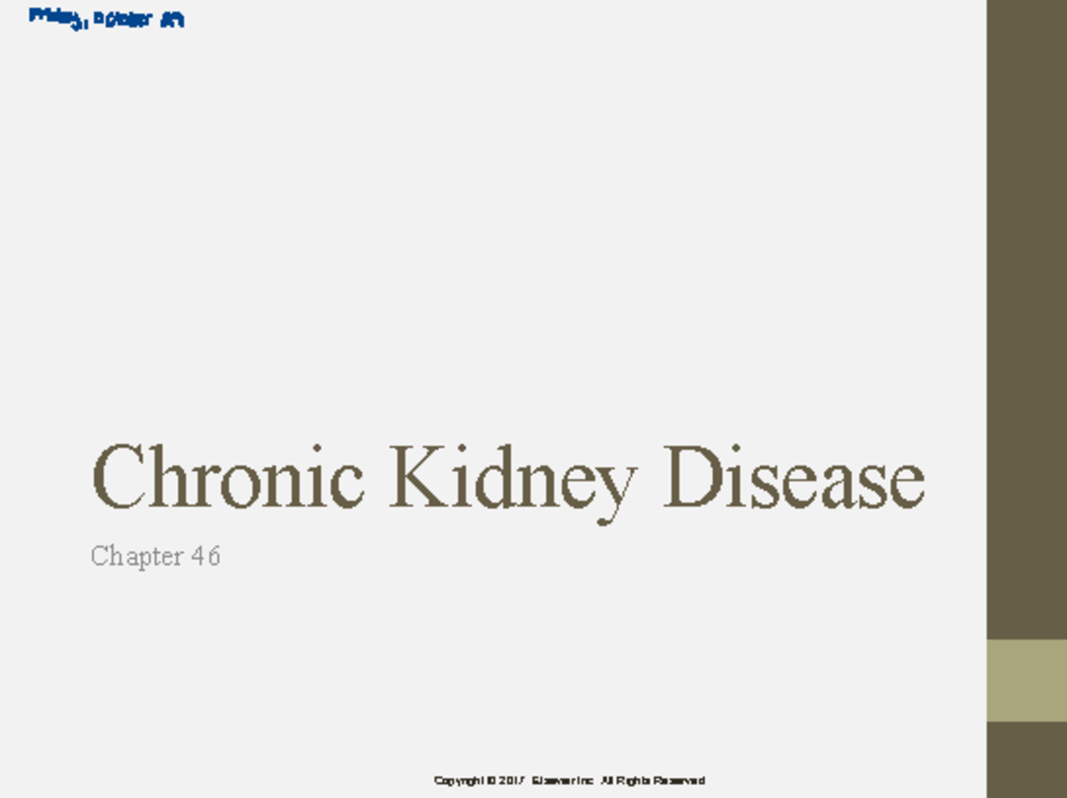 Chapter 8: CKD Notes - Copyright © 2017, Elsevier Inc. All Rights ...