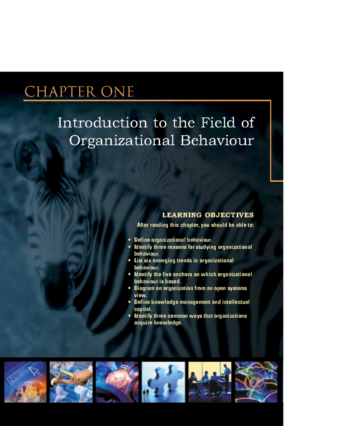 Chapter 1 Introduction to the Field of Organizational Behaviour - Chapter ONE LEARNING ...