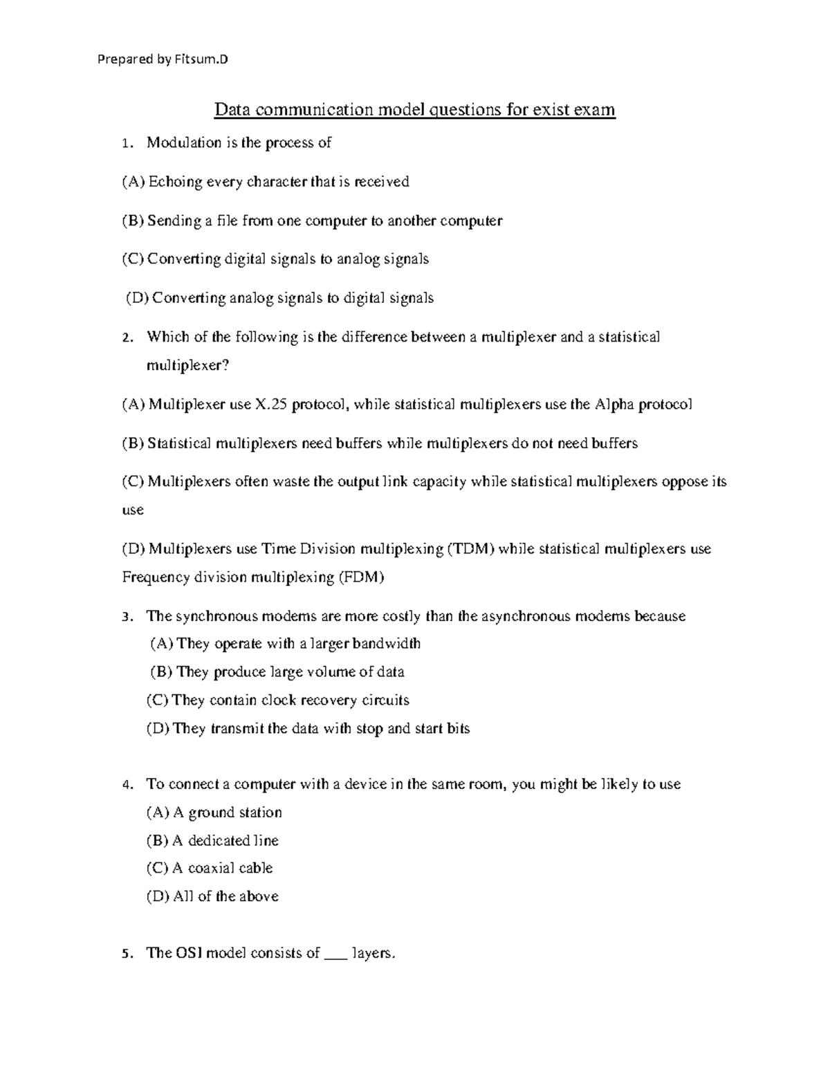4 5773944988094173429 - Data communication model questions for exist ...