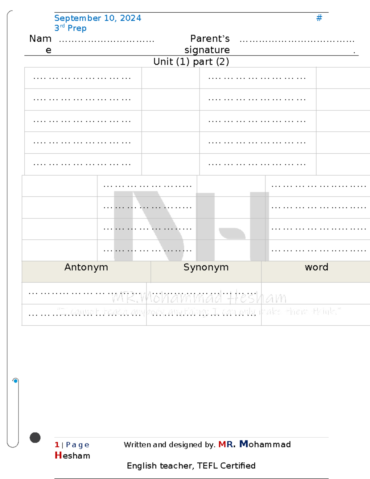 3rd prep - it gives you a lot of information - 3 rd Prep