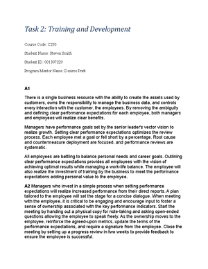 Training Plan c235 - passed - XWT1: Training Plan Training Plan ...