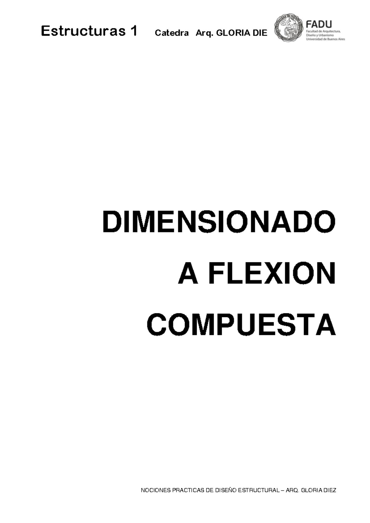 FADU Dimensionado A Flexion Compuesta - DIMENSIONADO A FLEXION ...