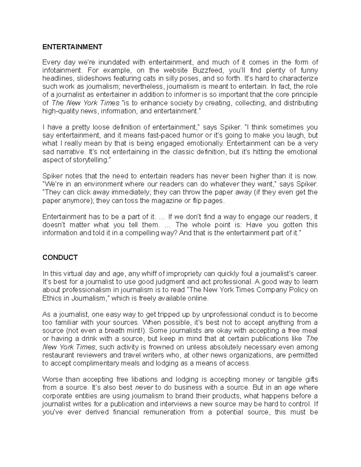 Entertainment - ENTERTAINMENT Every day we’re inundated with ...