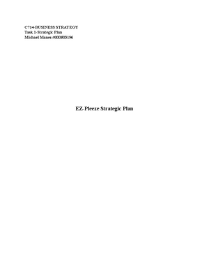 C714 Business Strategy Task 2 SWOT Analysis - C714 BUSINESS STRATEGY ...