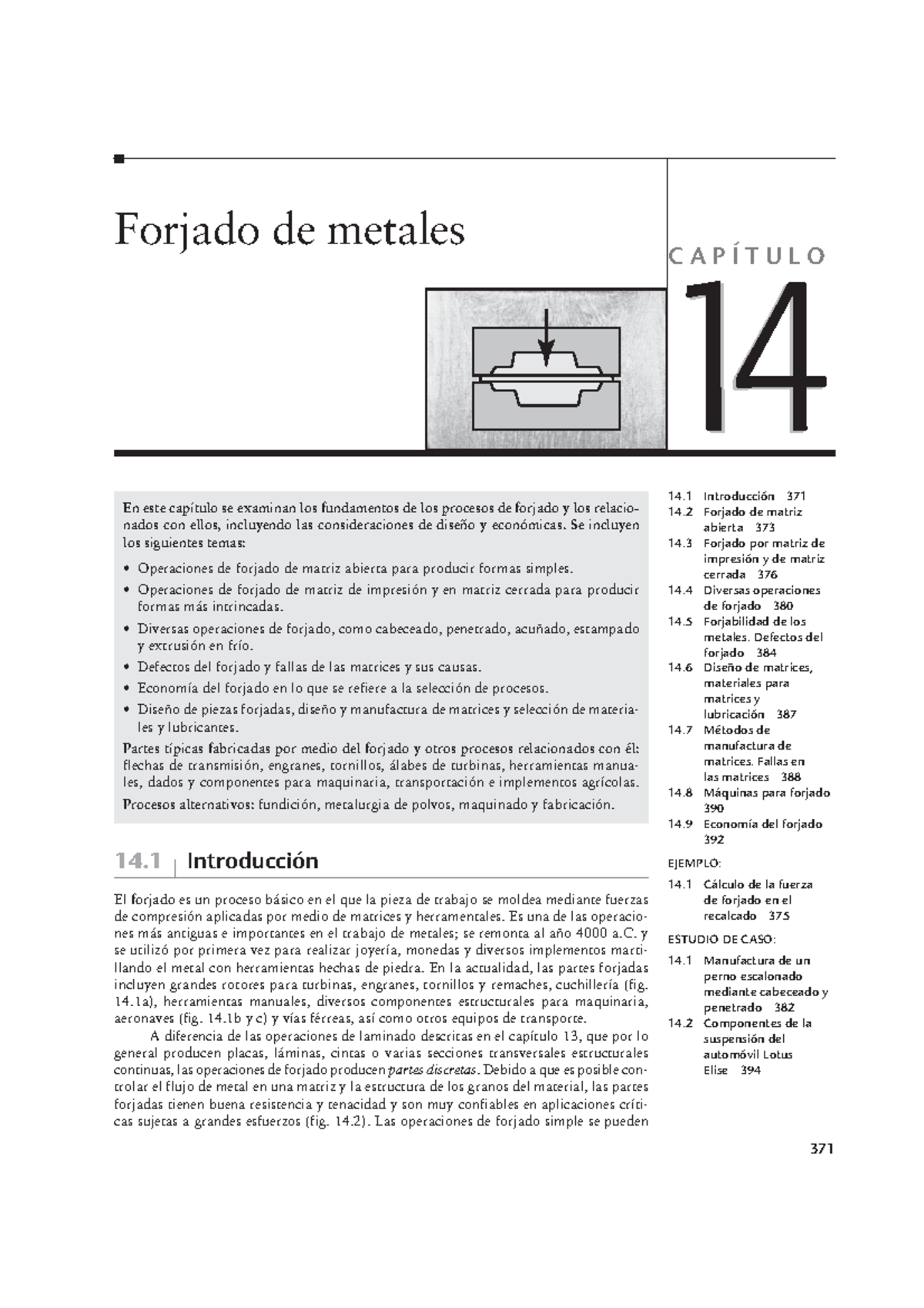 Forjado de metales - 371 Forjado de metales 14 Introducción 371 14 ...