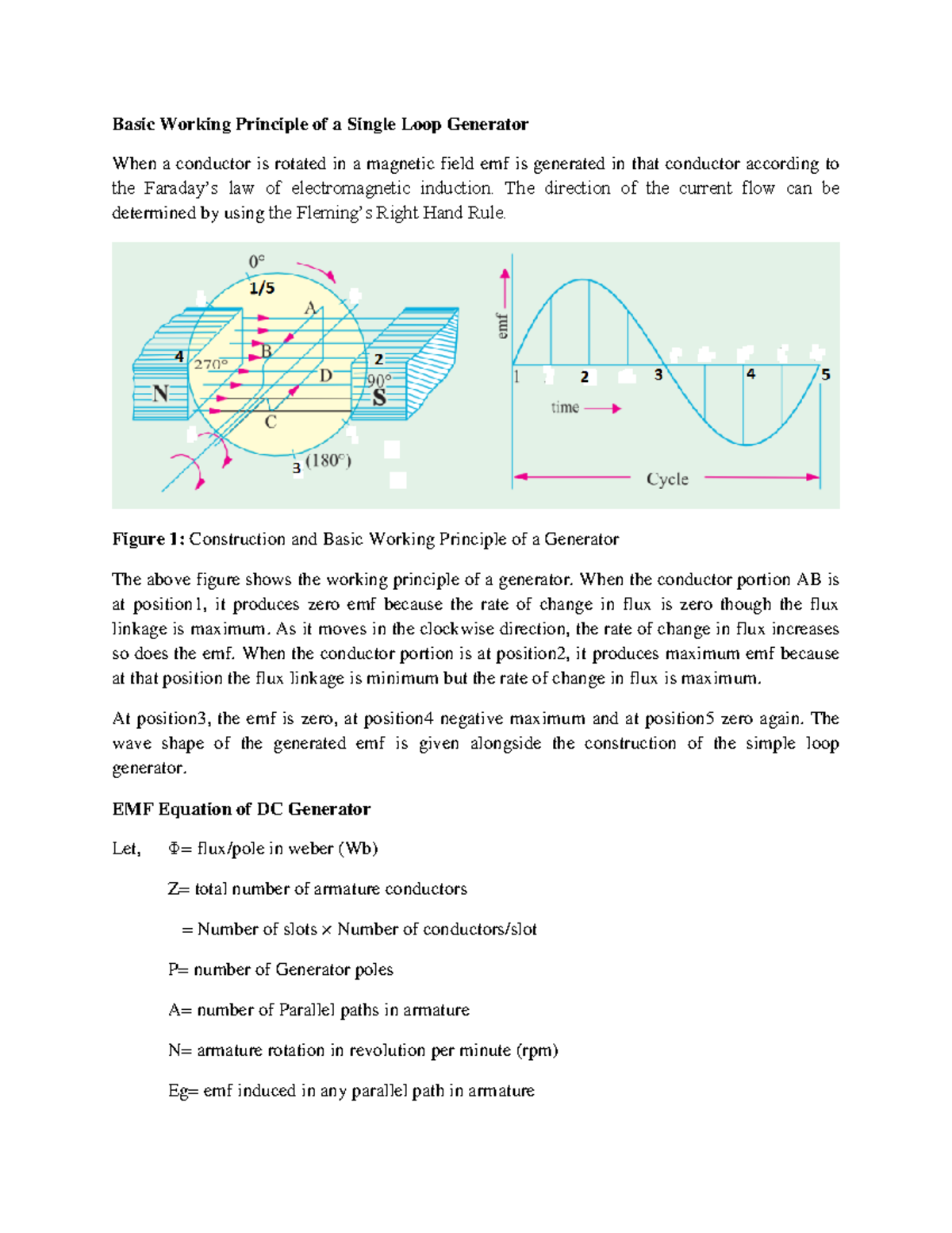 DC Generator - Hmm - Basic Working Principle of a Single Loop Generator ...