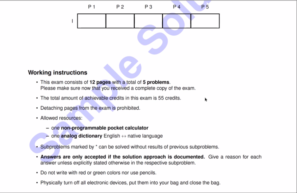 Exam WS 1920 solution - Winter exam - Fundamental Algorithms (CSE ...