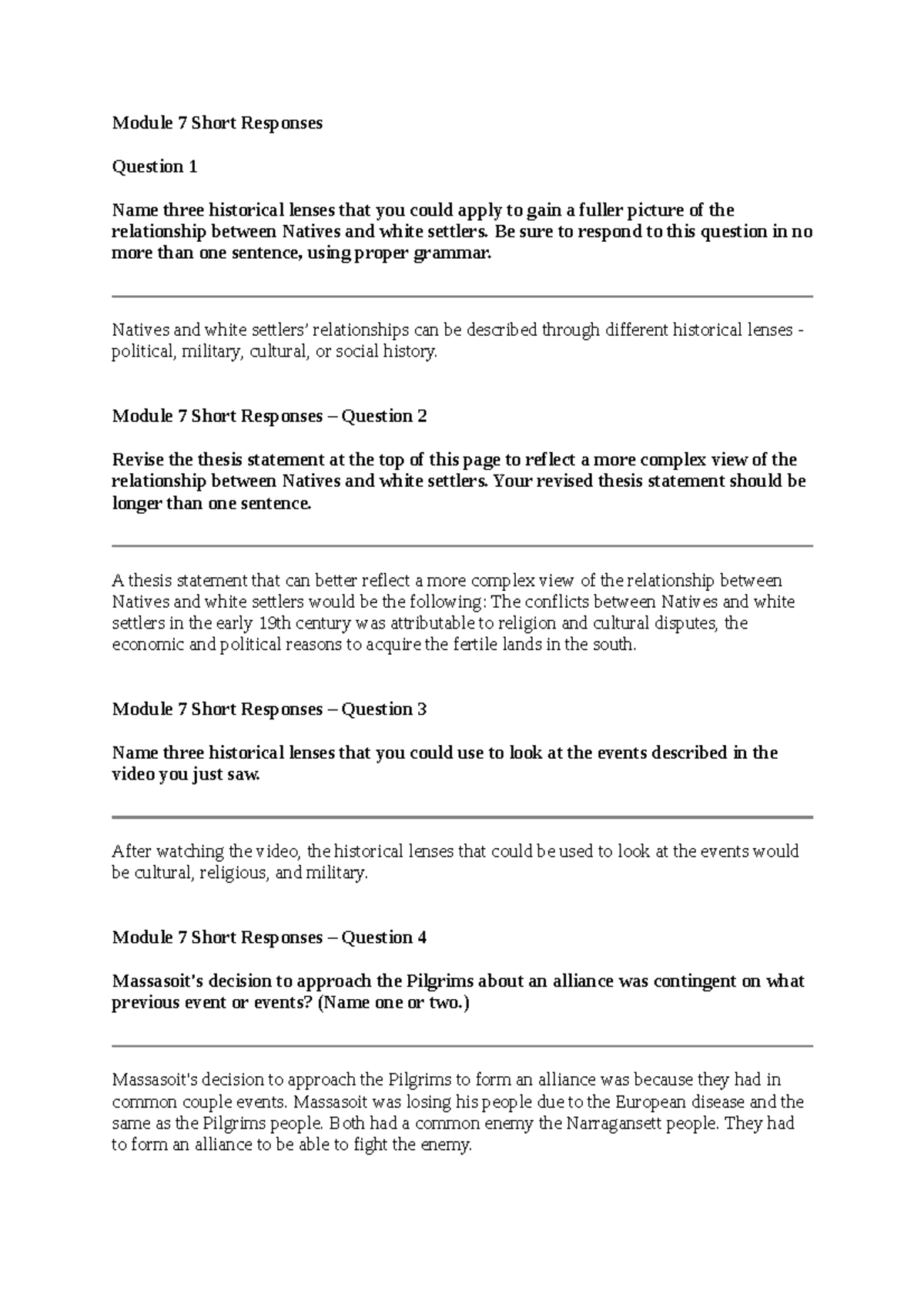 Module 7 Short Responses - Module 7 Short Responses Question 1 Name ...