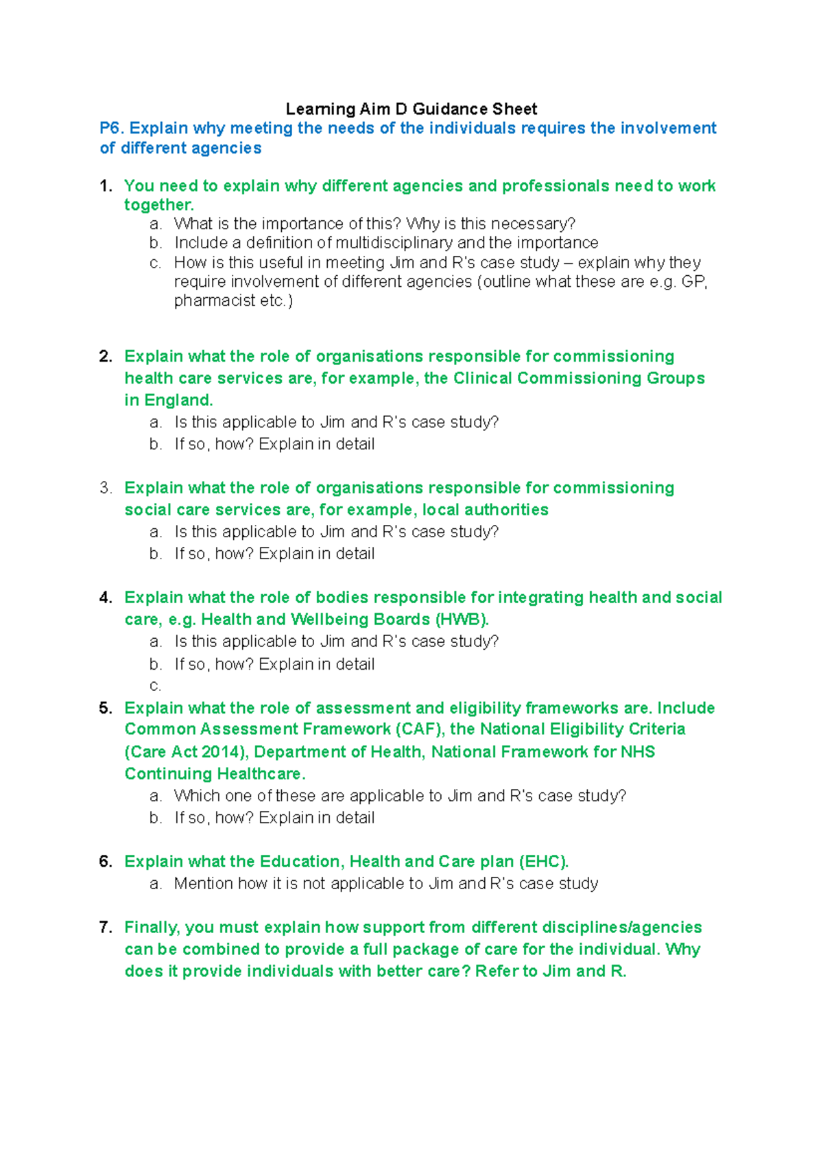 Unit 5 Learning-Aim-D-Guidance-Sheet - Learning Aim D Guidance Sheet P6 ...