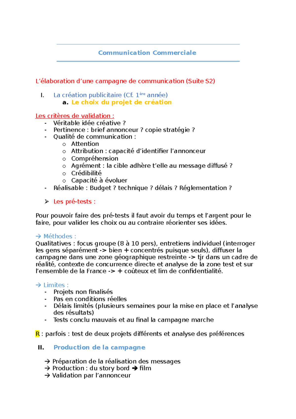 Communication commerciale - Communication Commerciale L’élaboration d ...