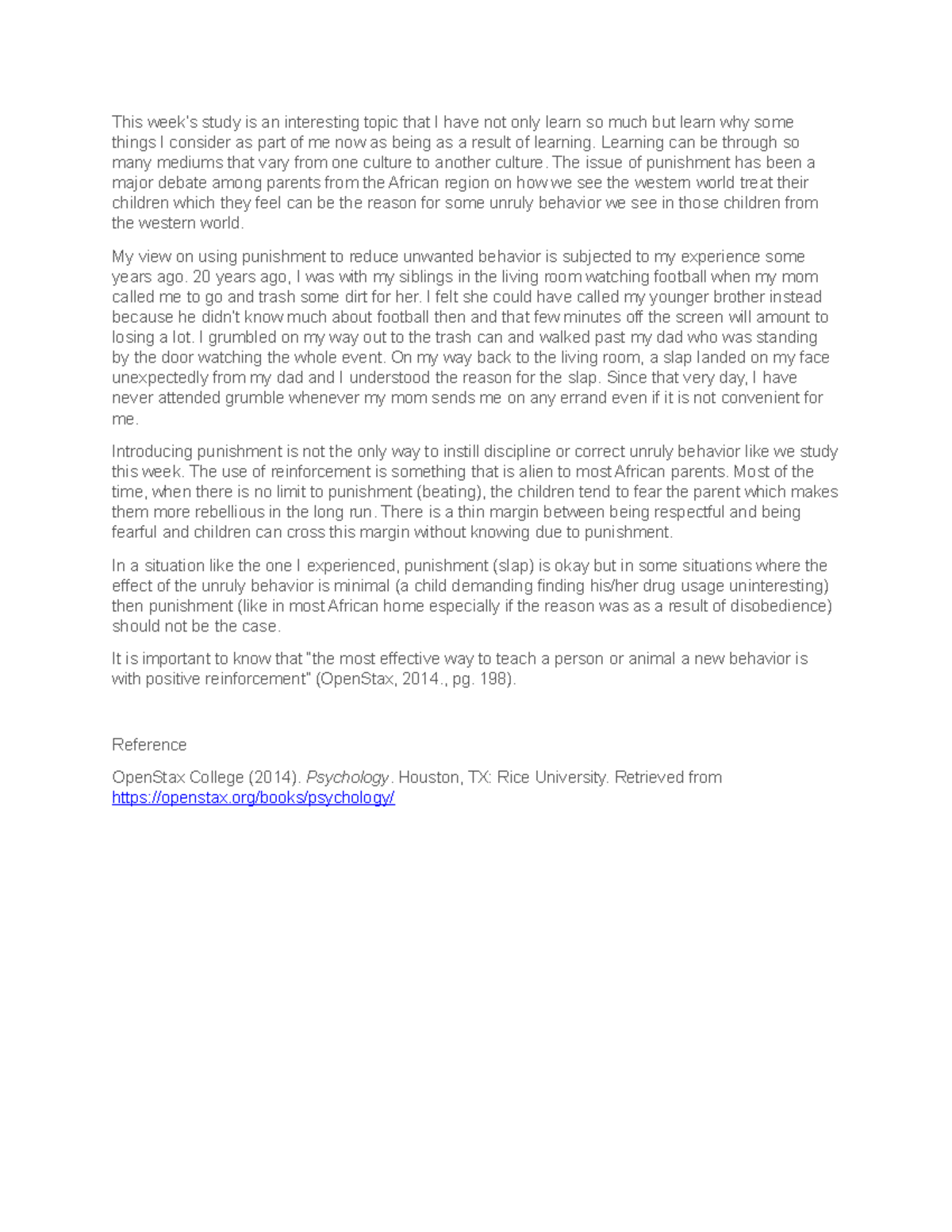 Discussion forum week three - This week’s study is an interesting topic ...