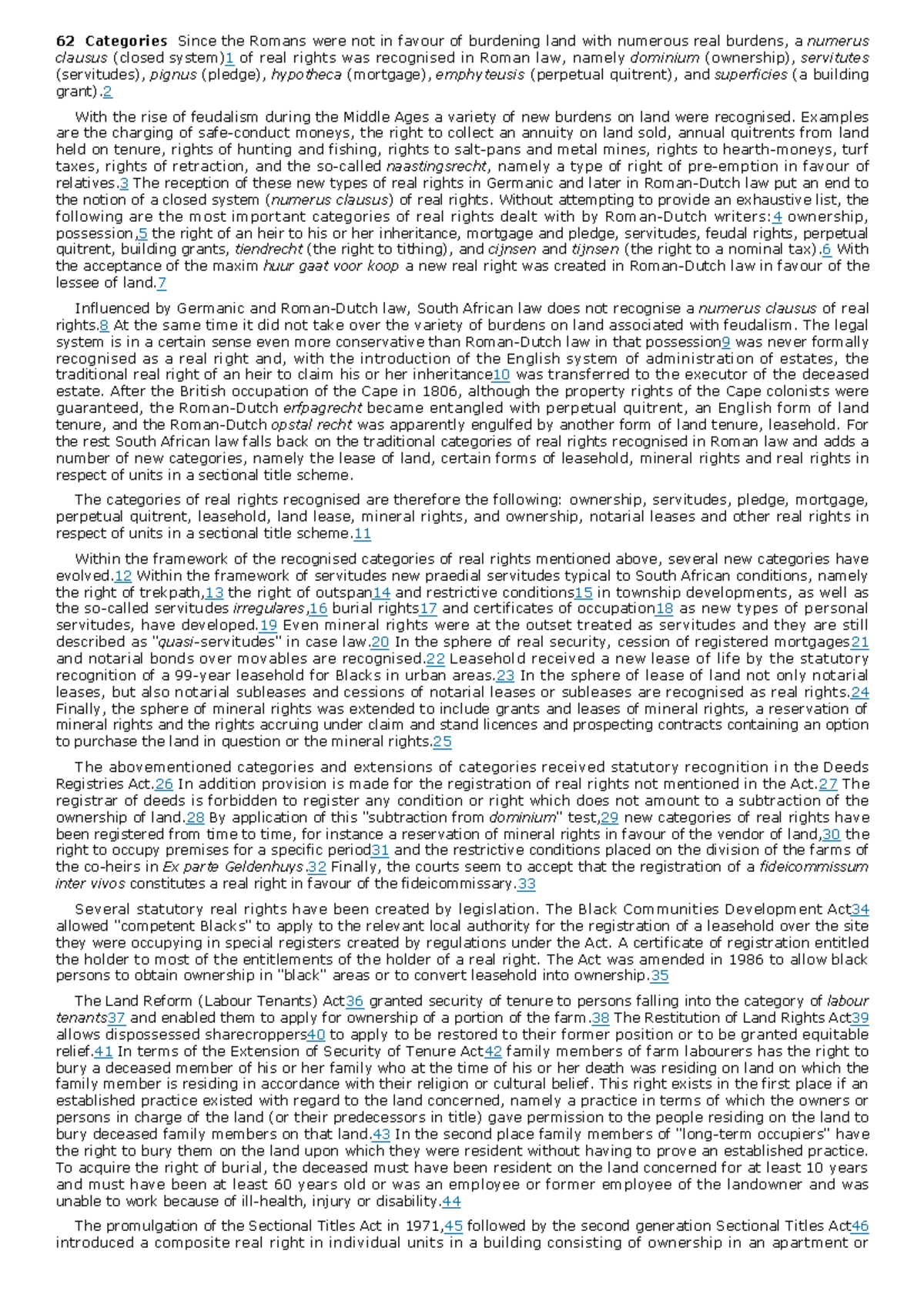 Categories of RRs - Categories of Real Rights - - Studocu