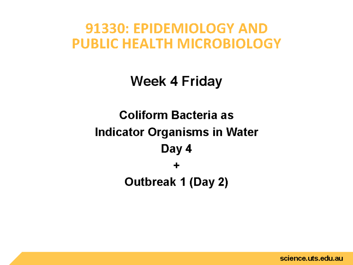 Lecture notes, lecture 4 - Epidemiology and public health microbiology ...
