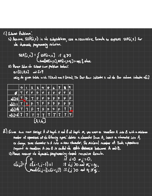 COSC 5313 Assignment 10 - RichardJohnson Ldo 455045 COSC 5313 Algorithms Assignment 10 Due - Studocu