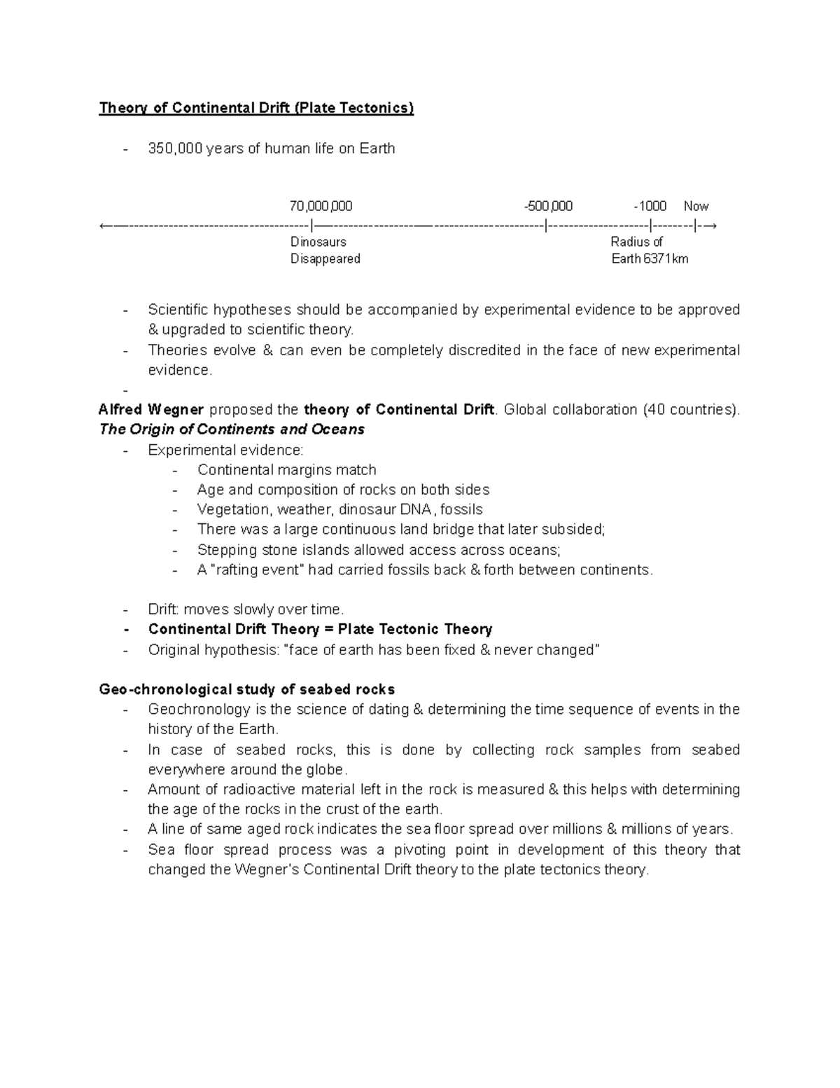 Theory of Continental Drift (Plate Tectonics) - Theories evolve & can ...