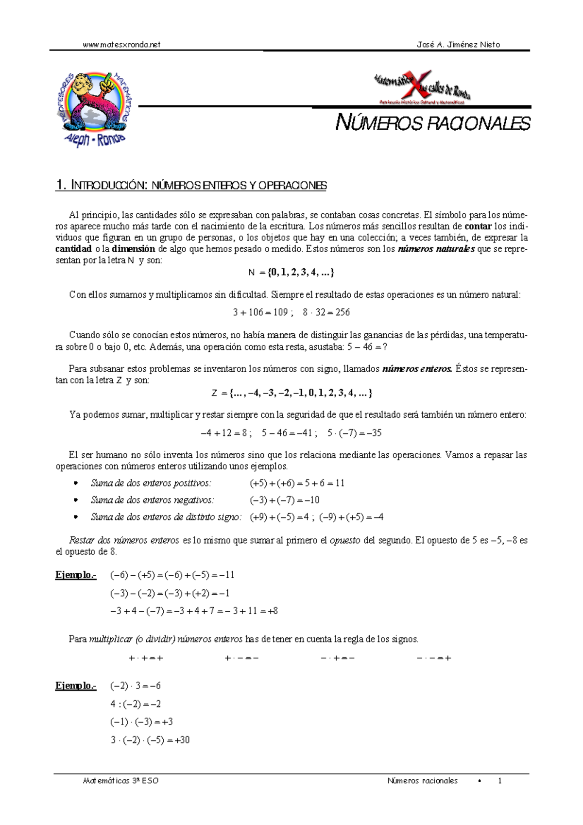 Números racionales y operaciones básicas con fracciones - Matematica ...