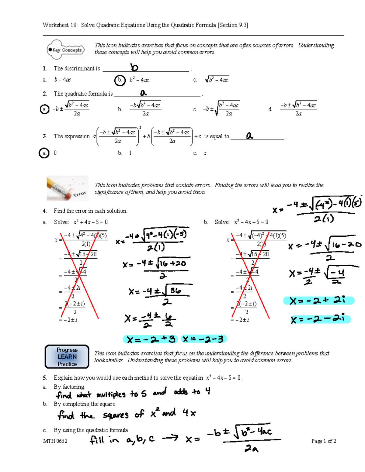 Worksheet 18- 3 1 21 - full - MTH 0662 Page 1 of 2 Worksheet 18: Solve ...