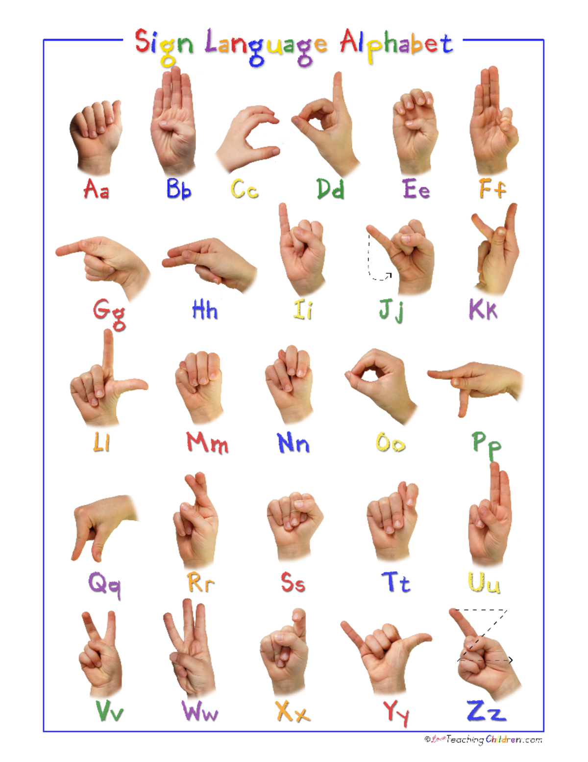 Alphabet Sign Language Printable-1 - Sign Language Alphabet Aa Bb Cc Dd ...