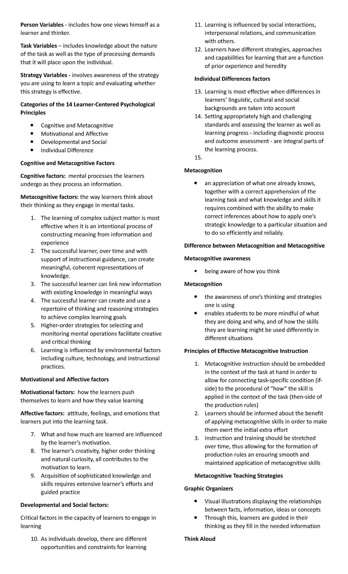 Quiz Ma'am Benylyn - Reviewer - Person Variables - includes how one ...