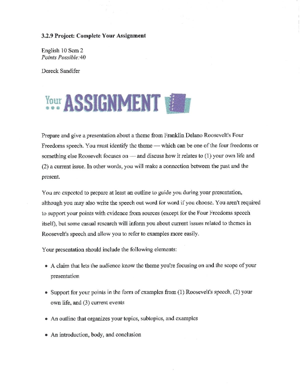 3.2.9 Project - Complete Your Assignment (Project) - 3.2 Project ...