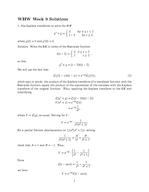 Lesson 6 Transformations - Lesson 6 Transformations Section 2. A first order differential ...
