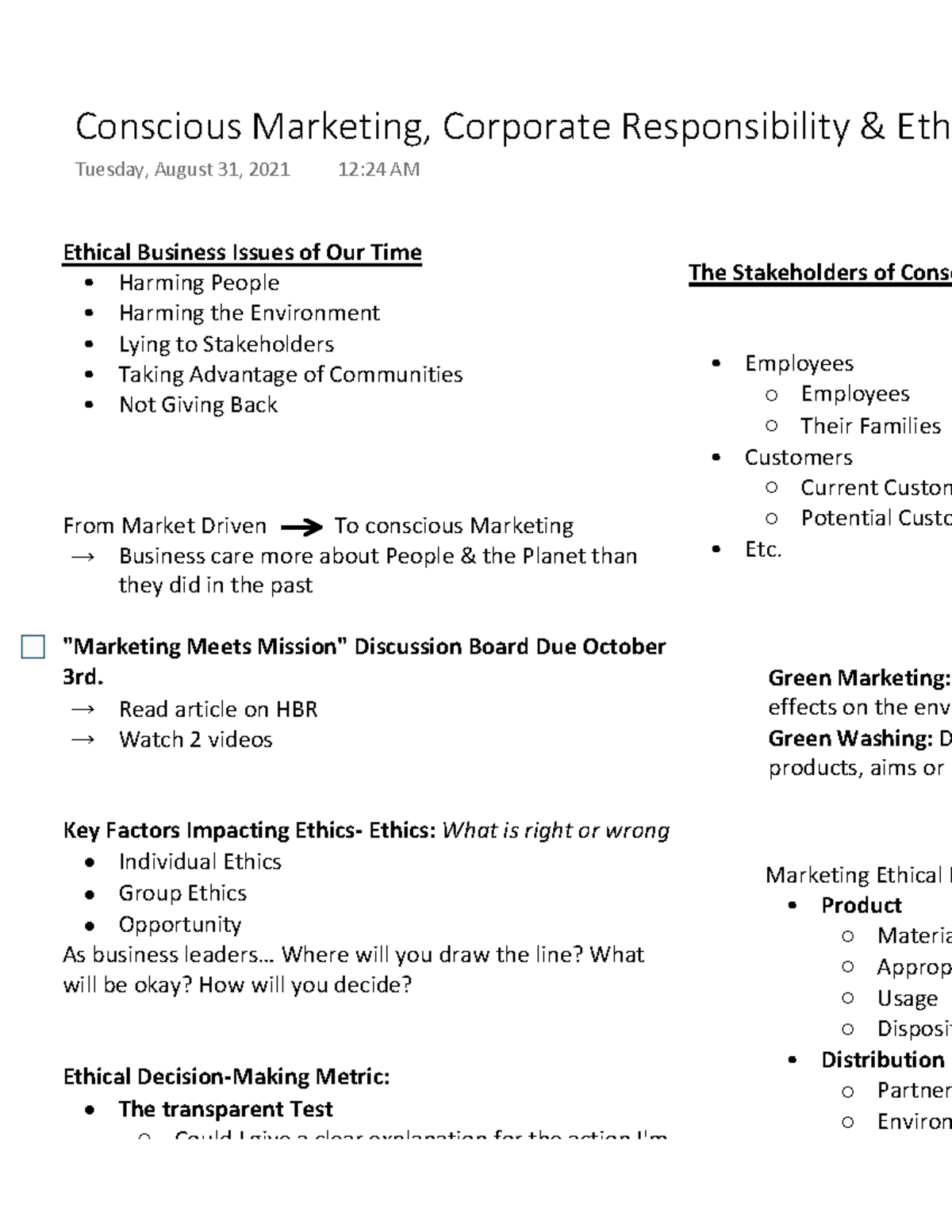 Conscious Marketing, Corporate Responsibility & Ethics - Ethical ...