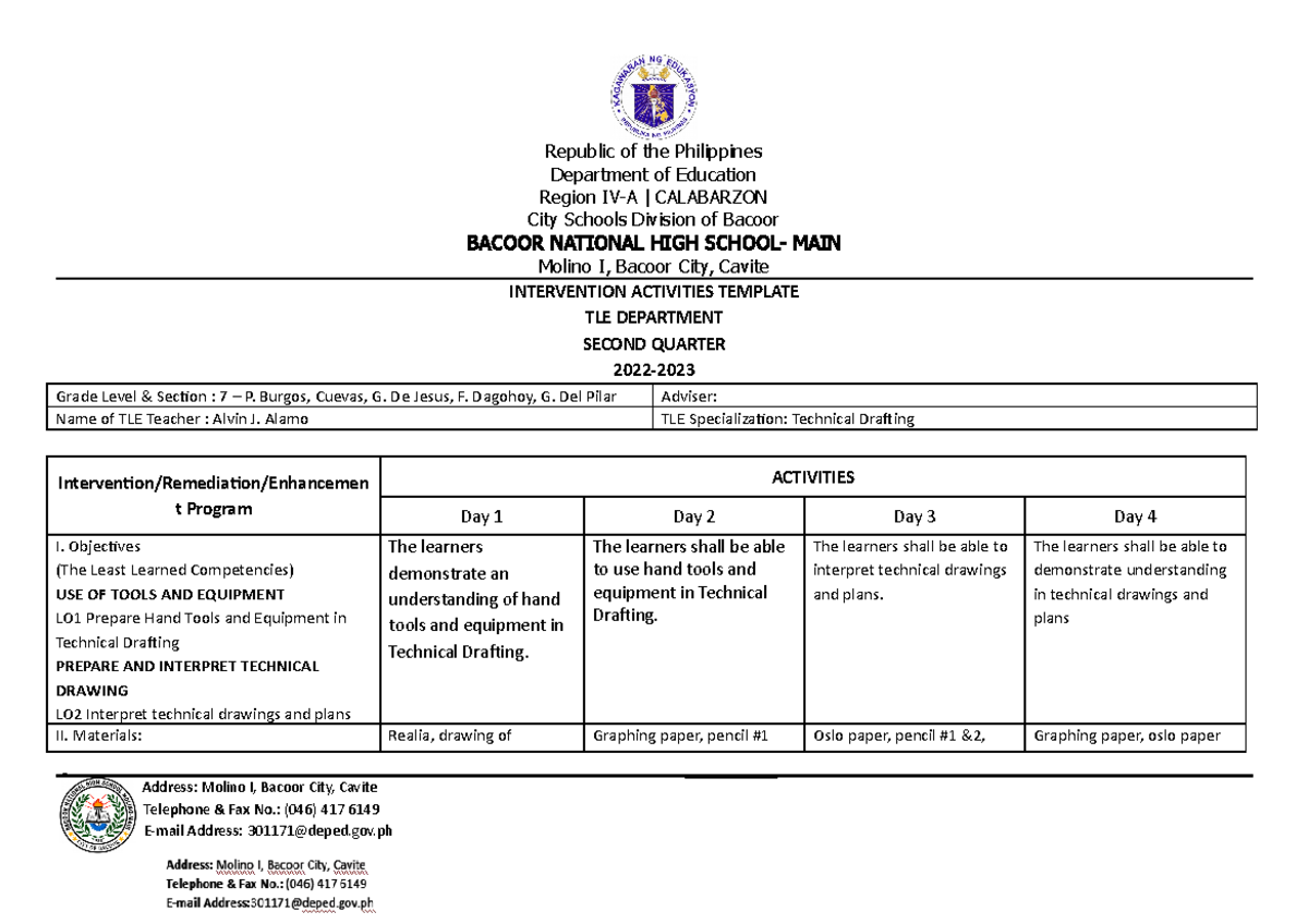 Intervention-Grade-7 - Department of Education Region IV-A | CALABARZON ...