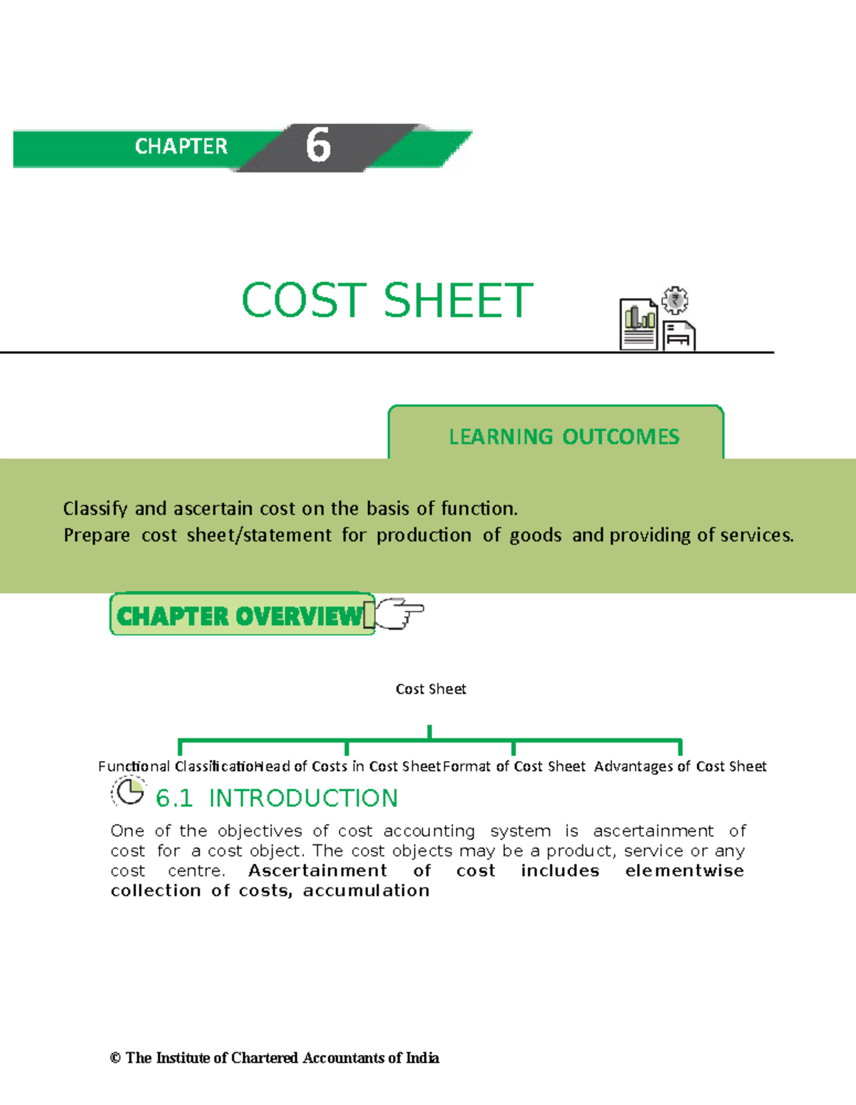 Cost-Sheet - © The Institute of Chartered Accountants of India LEARNING ...