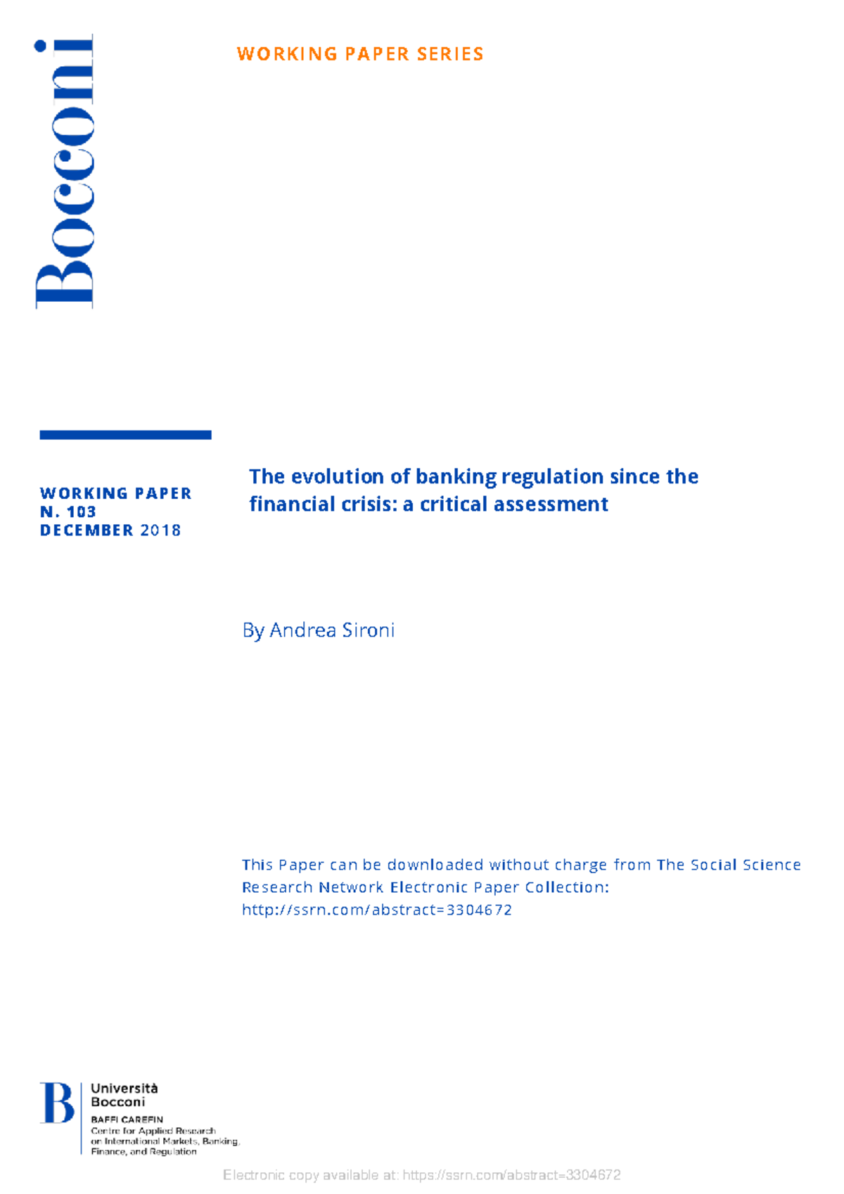 Ssrn-3304672 - sdngkserk - WORKING PAPER SERIES WORKING PAPER N. 103 ...