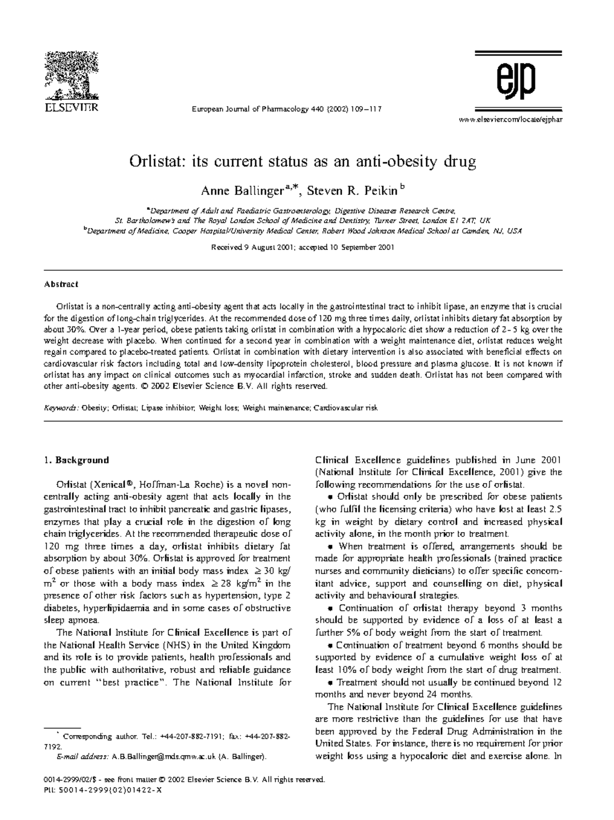 1-s2 - Fvfvfvvgvg. G Gri g - Orlistat: its current status as an anti ...