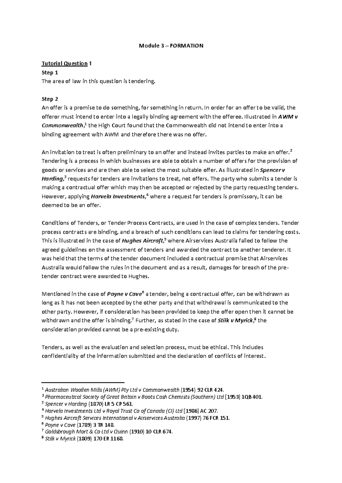 Module 3 - Tutorial Questions Sample Student Answer - Courtney Banks - Module 3 – FORMATION ...