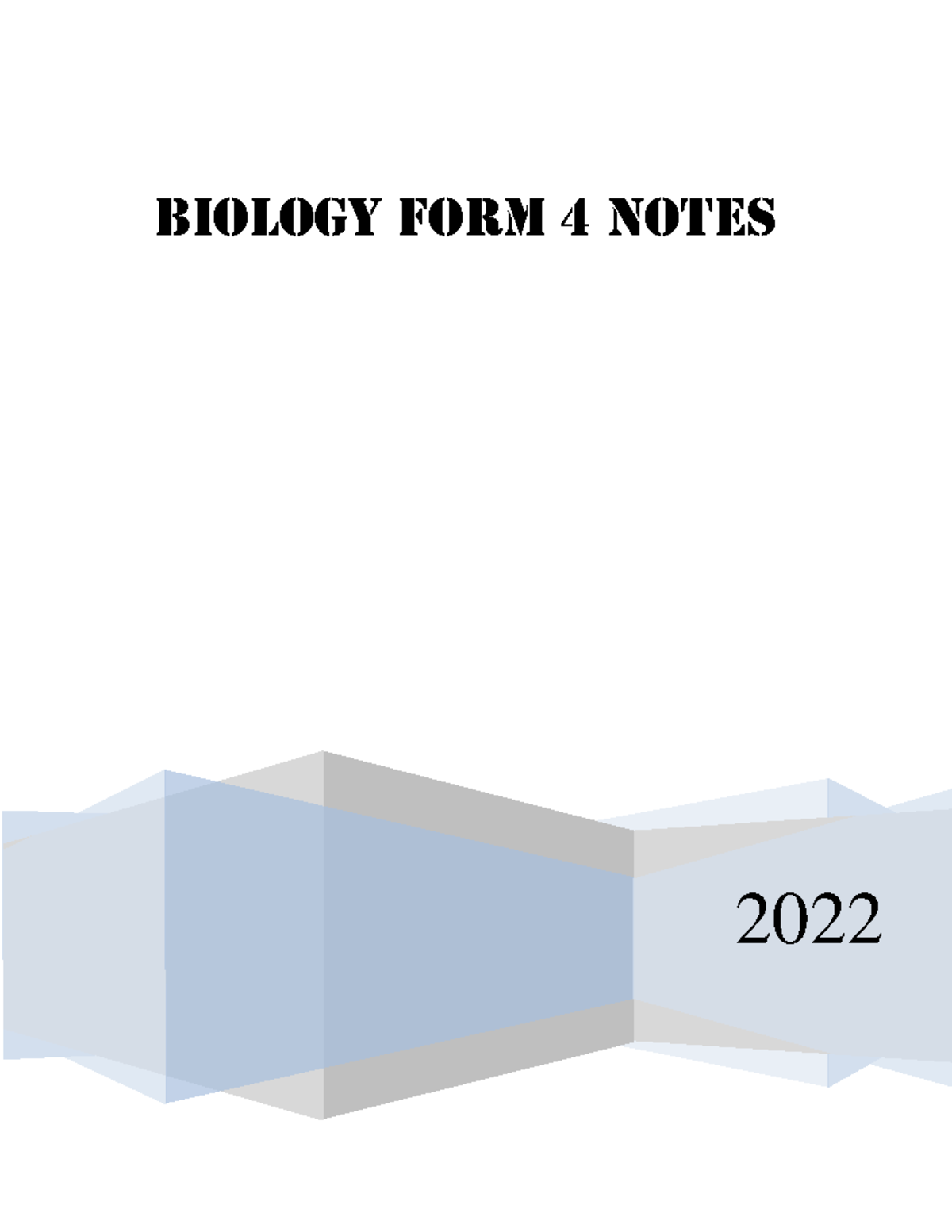 Biology form 4 notes pdf - 2022 BIOLOGY FORM 4 NOTES a) i) Define the ...